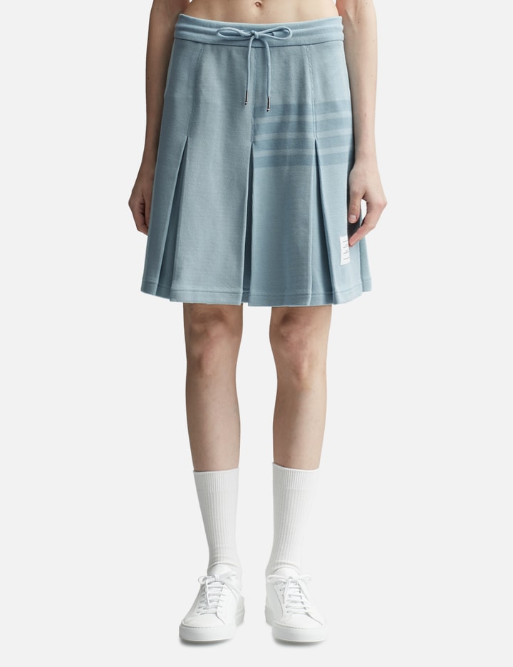 톰브라운 - BOX PLEAT SKIRT IN DOUBLE FACE KNIT | HBX
