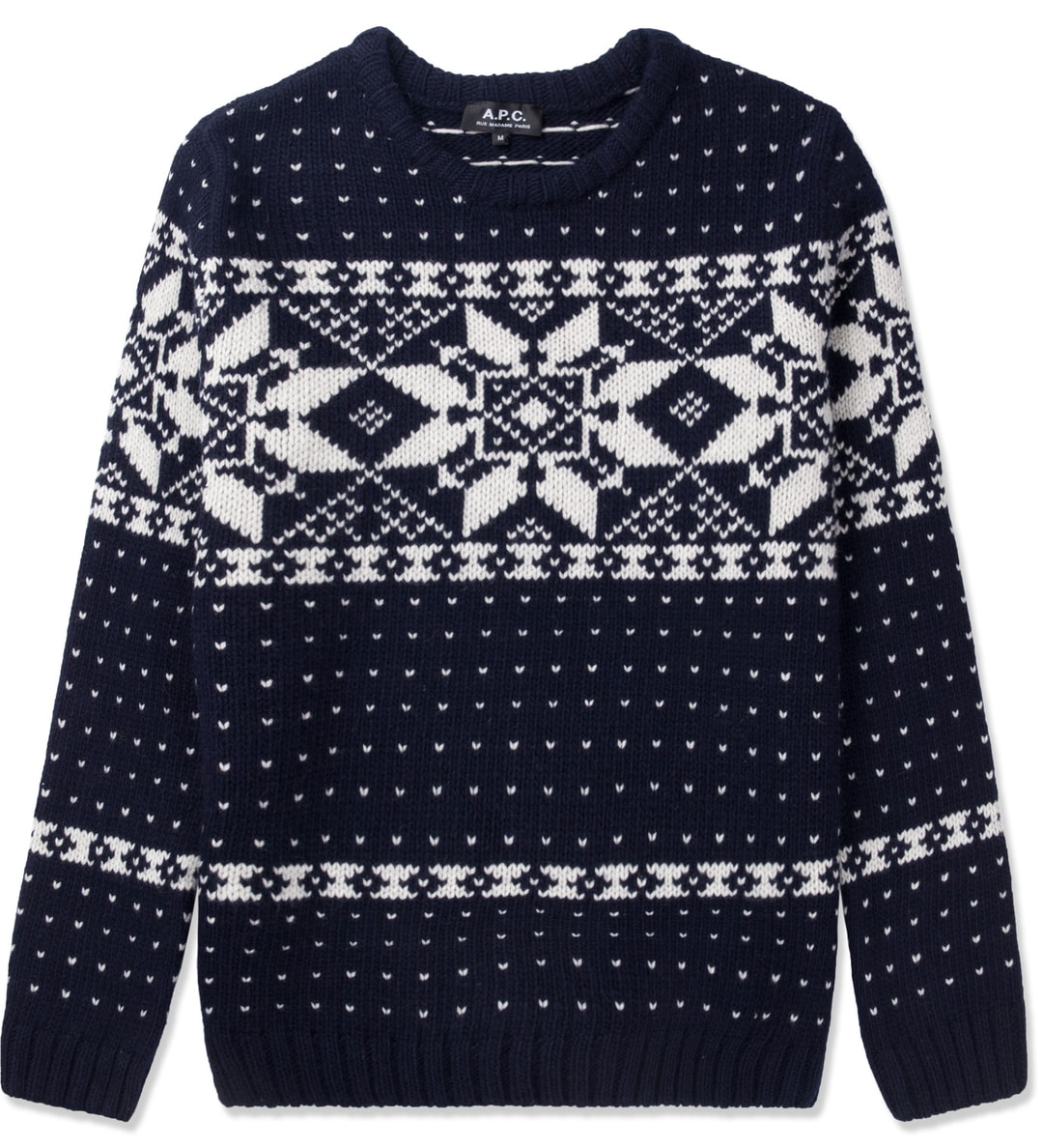 A.P.C. - Dark Navy Yeti Snow Pullover Sweater | HBX