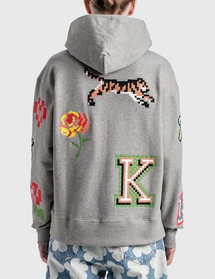 Kenzo - KENZO Pixel Oversized Hoodie Sweatshirt | HBX - Globally Curated Fashion and Lifestyle ...