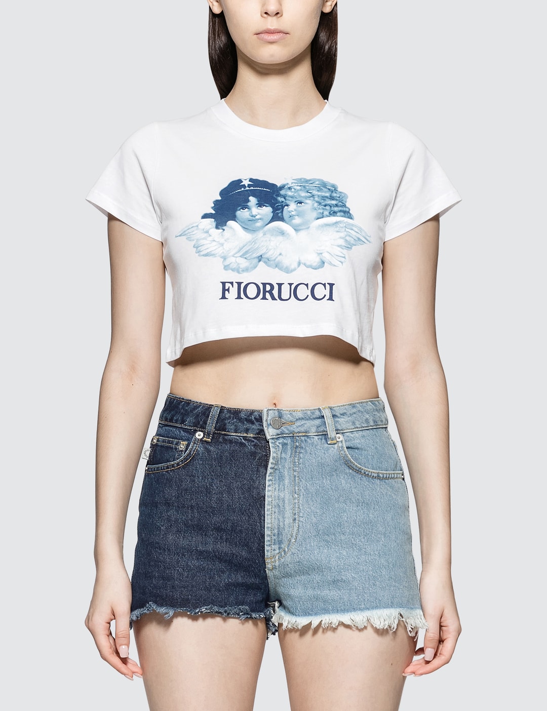 Fiorucci - Fiorucci Blue Printed Vintage Angels T-shirt | HBX ...