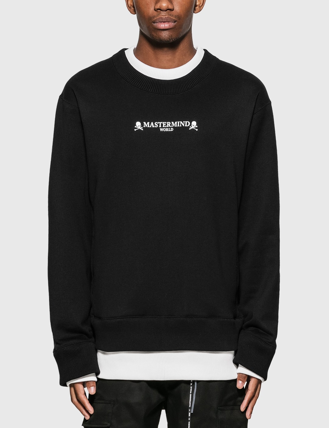 Mastermind World - Layered Crewneck Sweatshirt | HBX - Globally Curated ...