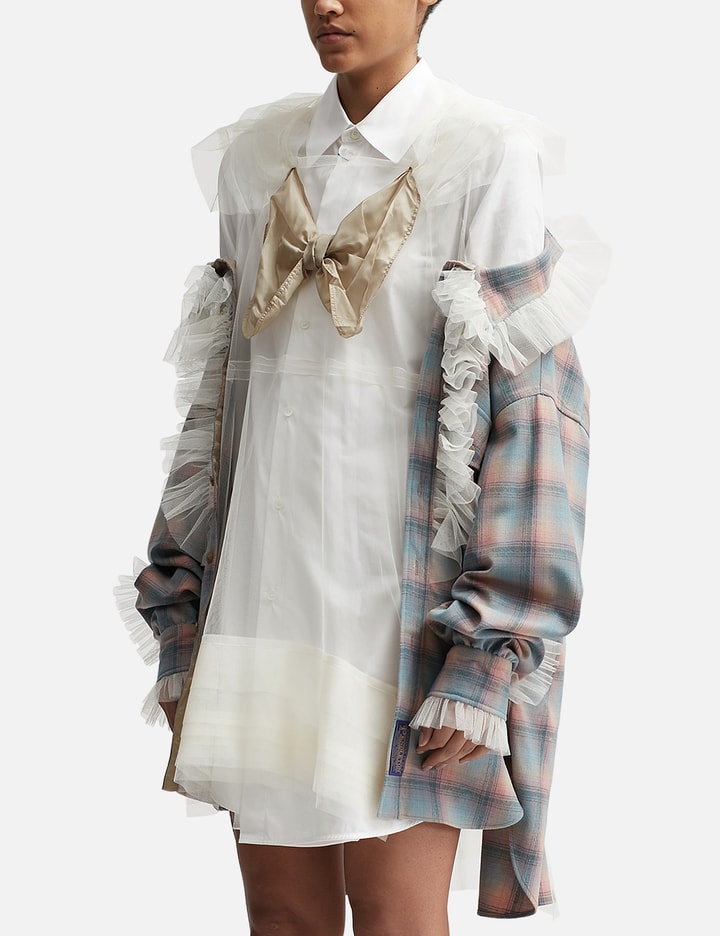 Maison Margiela - Pendleton Wool Tulle Shirt | HBX - Globally Curated ...