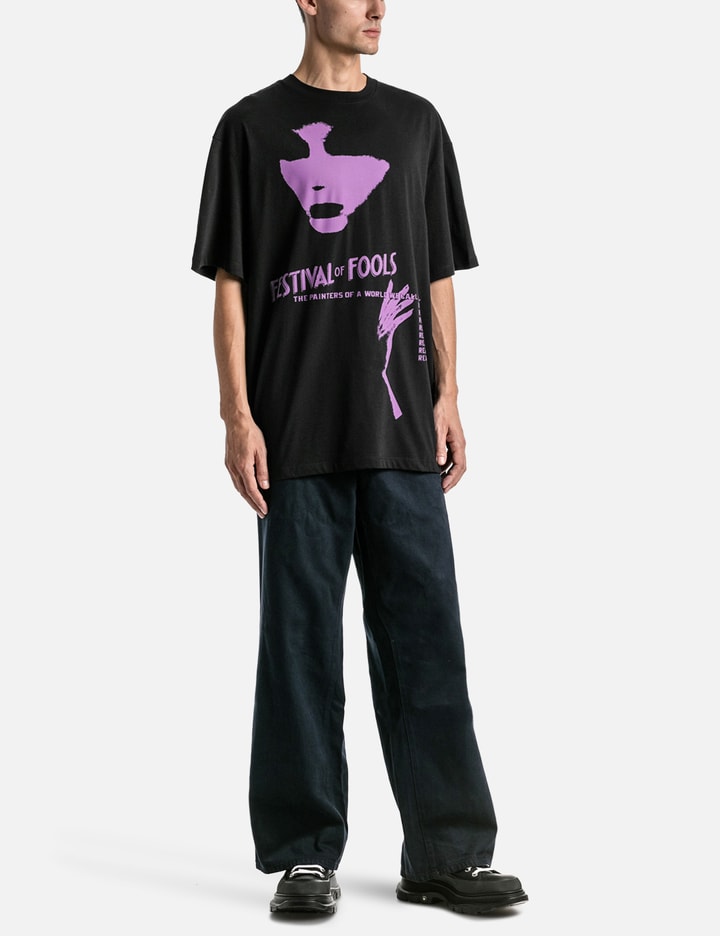 Raf Simons - OVERSIZED T-SHIRT FESTIVAL FOOLS PRINT ON FRONT | HBX