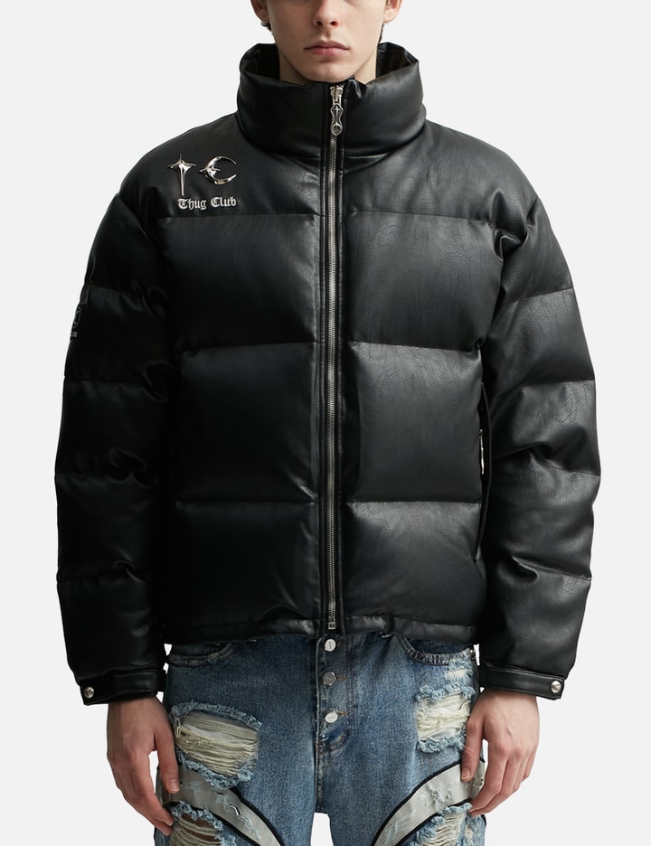 THUG CLUB - TC Leather Puffer Jacket | HBX