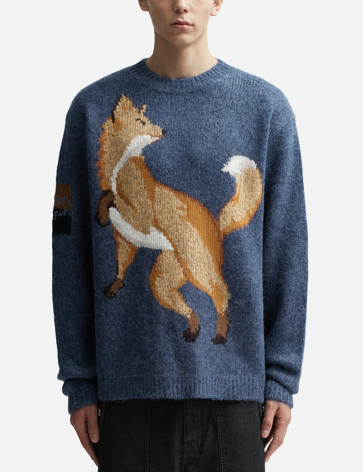 Maison Kitsuné - Fox Intarsia Comfort Jumper | HBX - Globally Curated ...