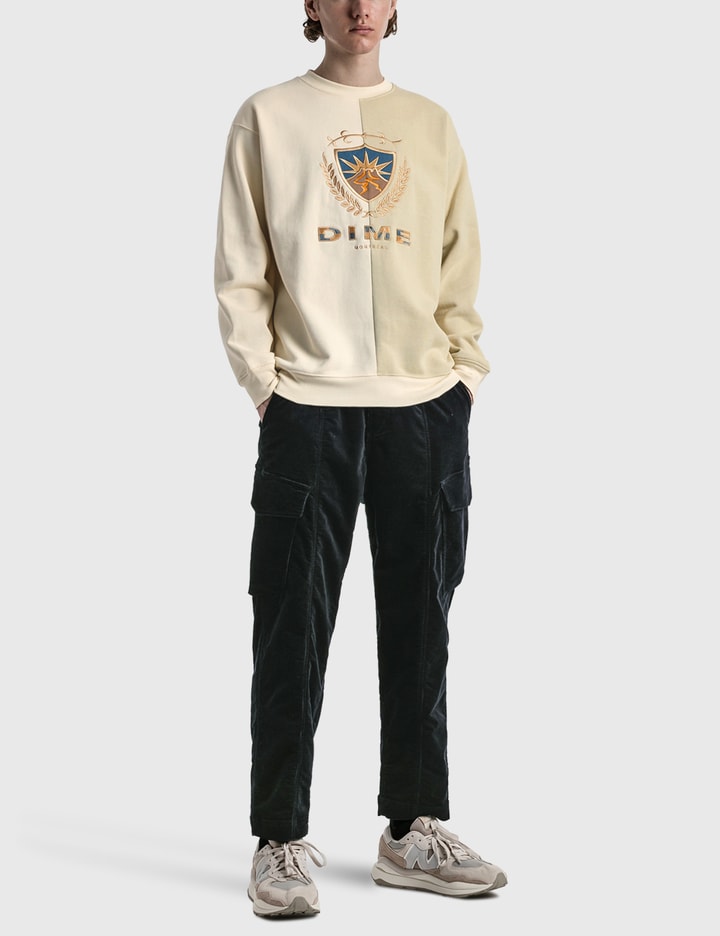 Dime - Split Crest Crewneck | HBX - Globally Curated Fashion and Lifestyle by Hypebeast
