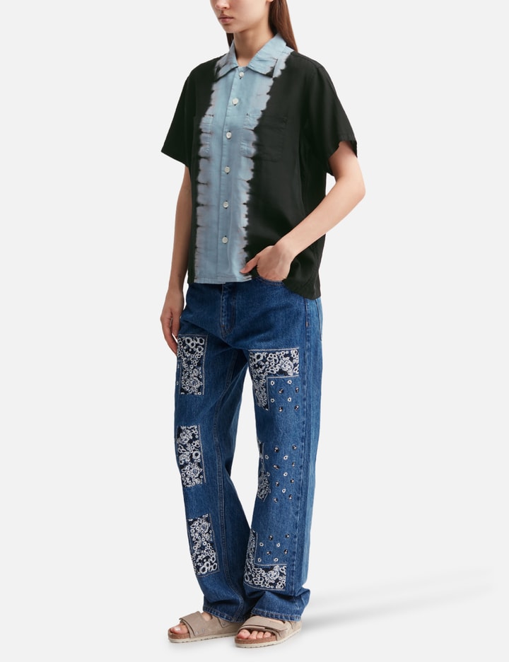 NÒMARHYTHM TEXTILE Hand Dye Open Collar Ss Shirt - Hand-dyed comfort in ...