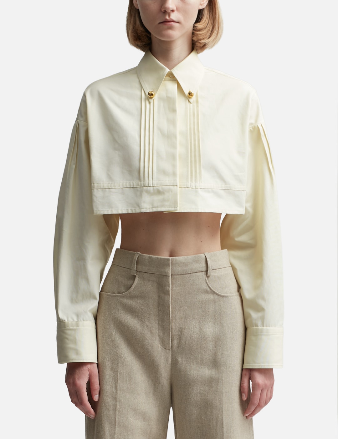 Prada - Cropped Poplin Jacket | HBX - Globally Curated Fashion and ...