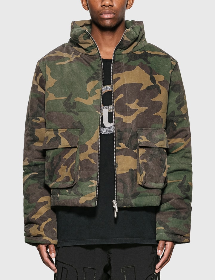 Rhude - Camo Puffer Jacket | HBX - Globally Curated Fashion and ...