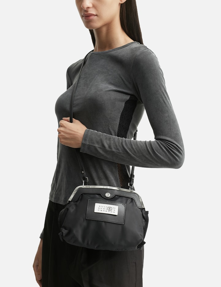 MM6 Maison Margiela Reverse Pochette Mini - Black mini frame bag with ...