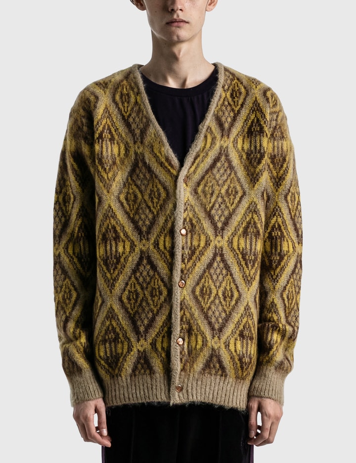 Needles - Geometric Diamond Mohair Cardigan | HBX - Globally Curated ...