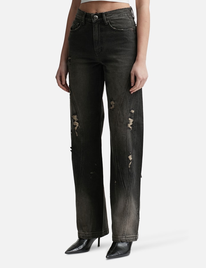 Lesugiatelier - DAMAGED DENIM JEANS | HBX