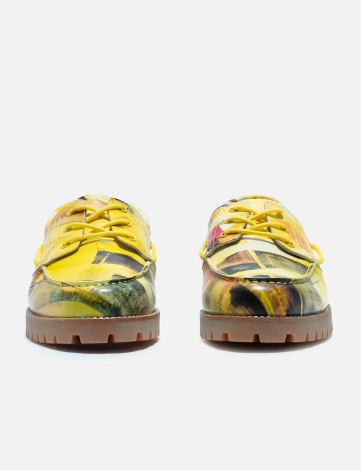 KidSuper Painted Lug Loafer - Yellow pigskin leather loafer with all ...