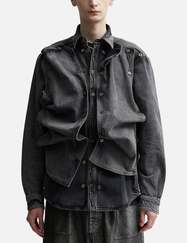 Y/PROJECT - Evergreen Snap Off Denim Shirt | HBX - Globally Curated ...