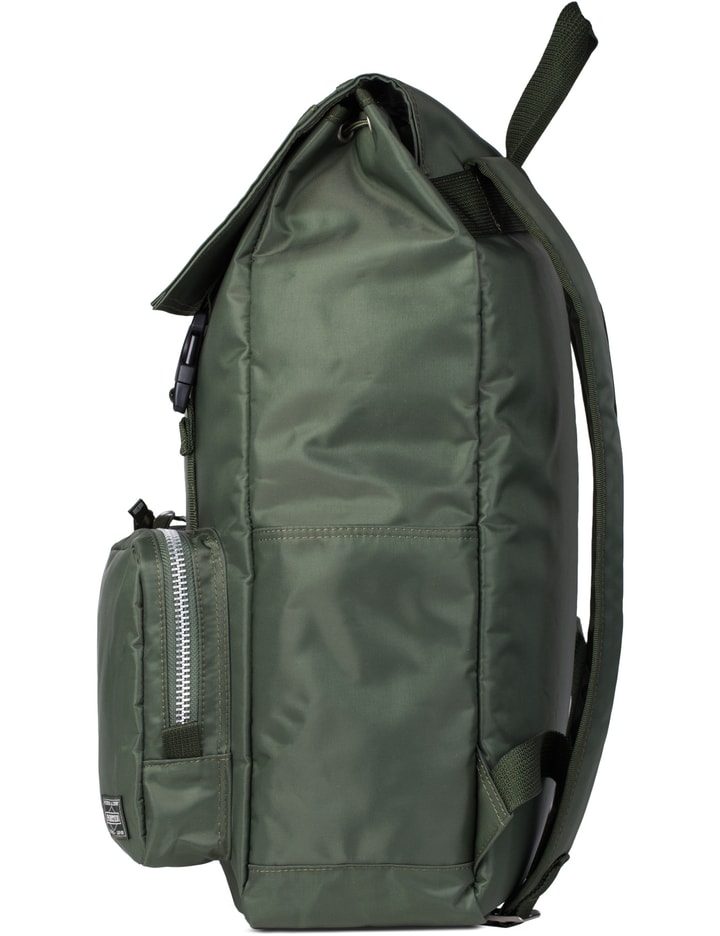 Head Porter - Olive Spirit Rucksack | HBX - Globally Curated Fashion ...