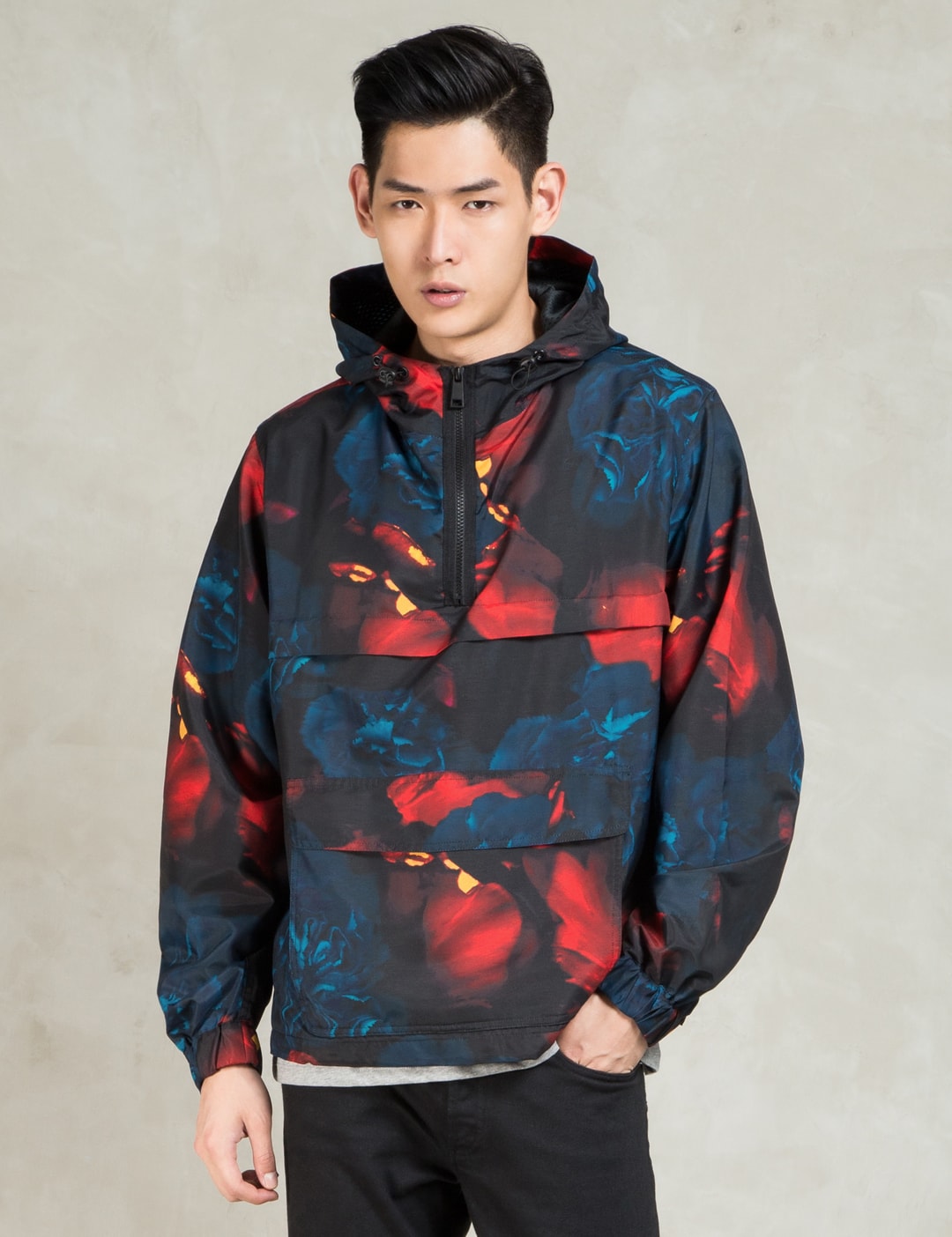 Ami - Hooded Half-Zipped Jacket | HBX