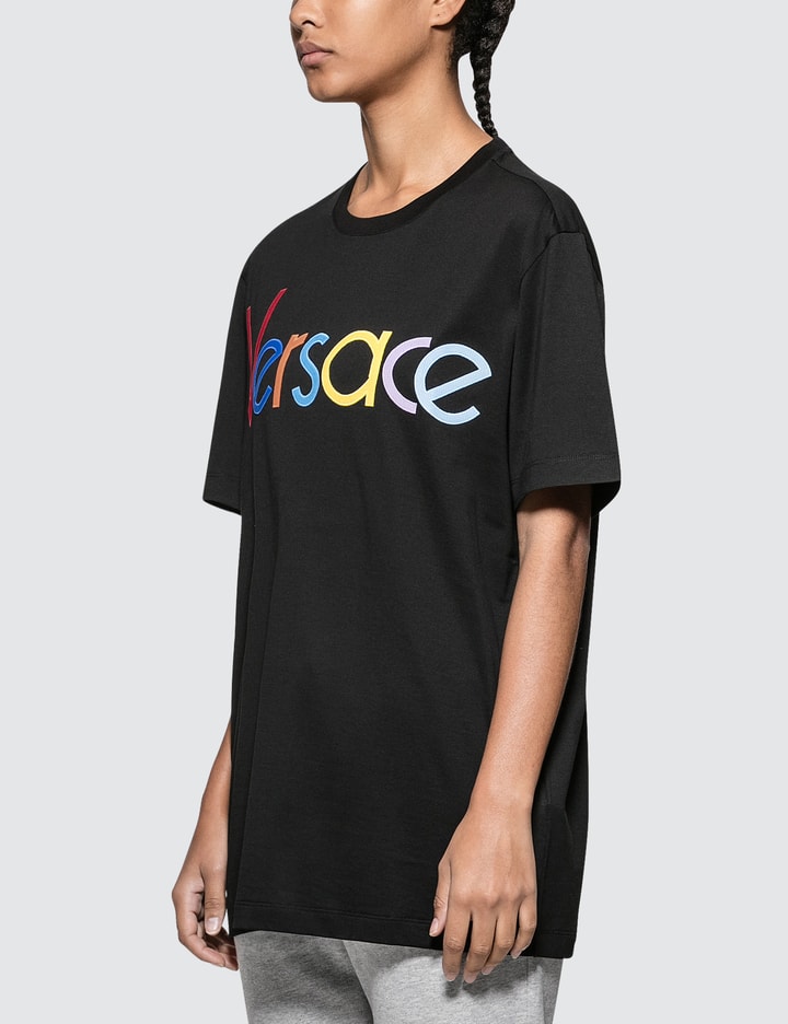 Versace - Rainbow Color Logo Short Sleeve T-shirt | HBX - Globally ...