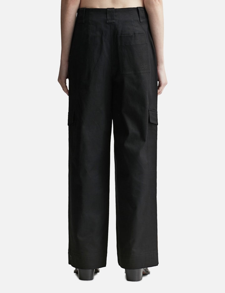 Ganni - Herringbone Canvas Mid Waist Pants | HBX - Globally Curated ...