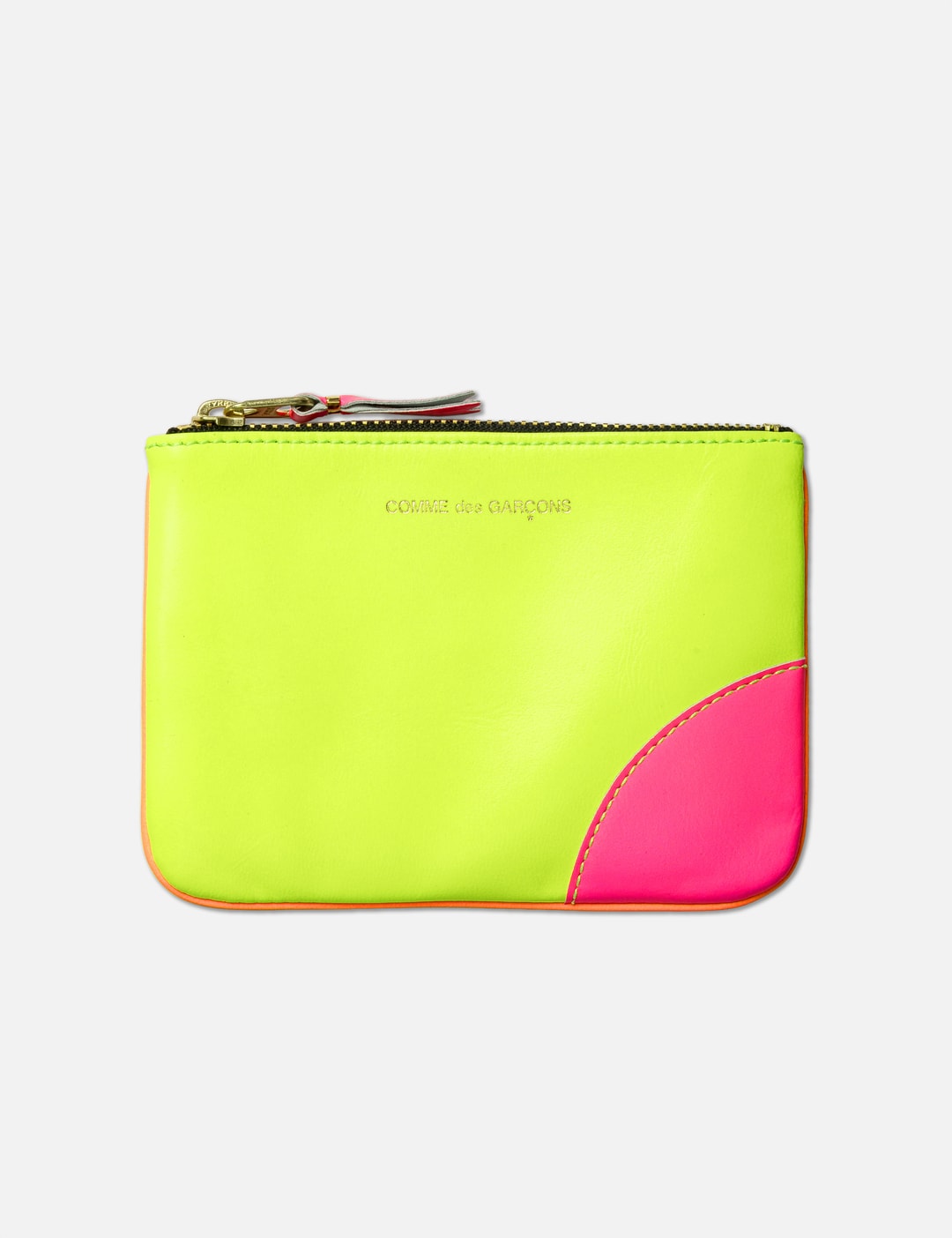 CDG PLAY - Super Fluo Leather Pouch | HBX - Globally Curated Fashion ...