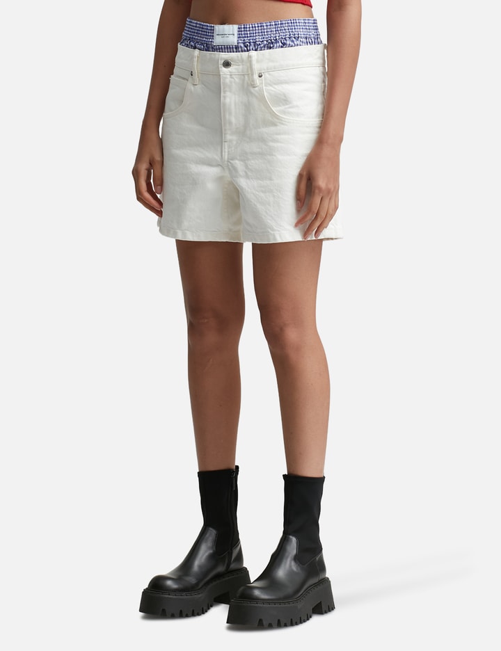T By Alexander Wang - Layered Boxer Boy Short In Denim | HBX