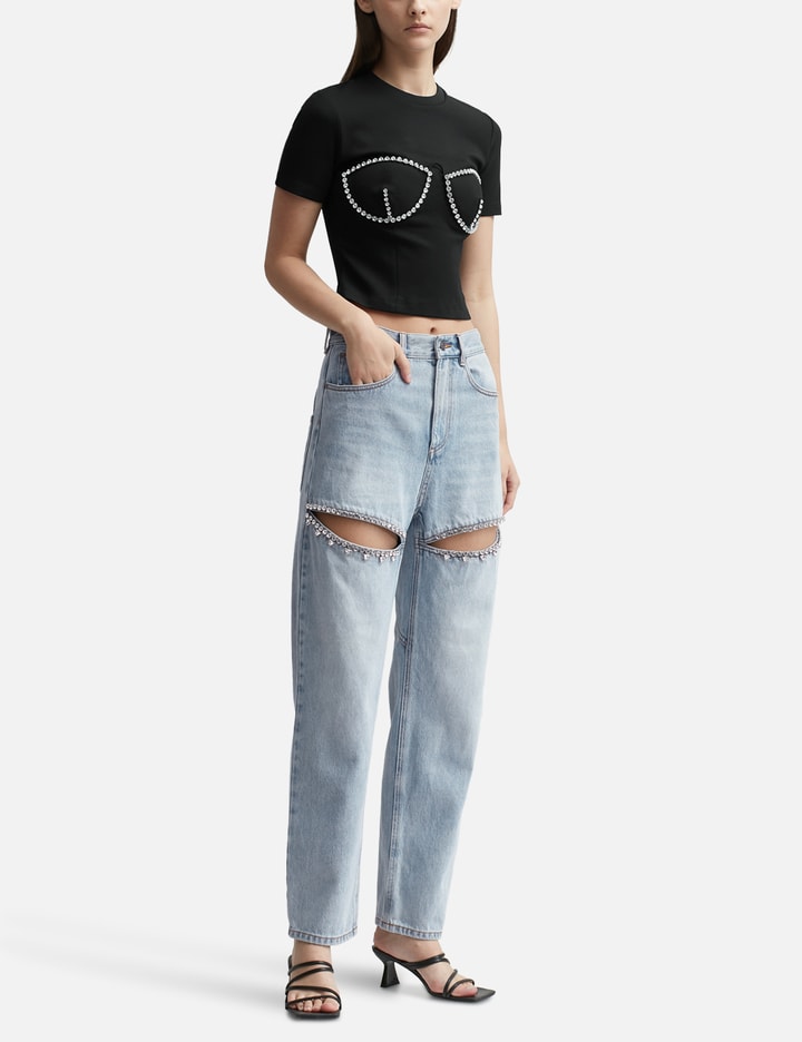 Area - CRYSTAL SLIT JEAN | HBX