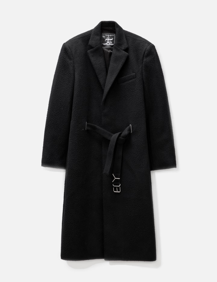 Y/PROJECT - Y Belt Brushed Wool Coat | HBX
