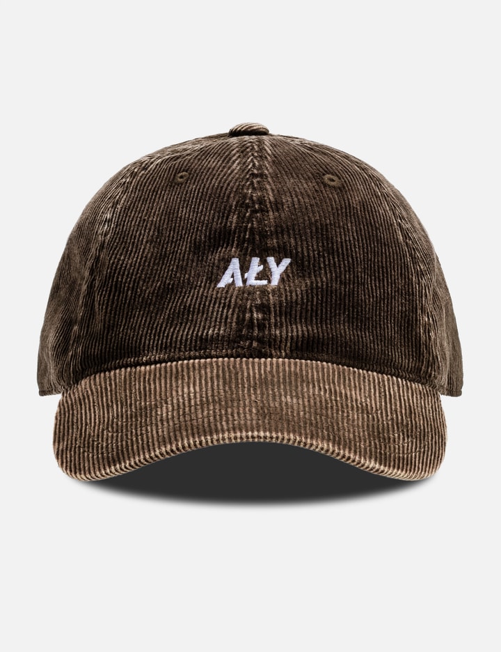 Aly "Aly Logo Pink" Velvet Cap - Dark brown 6-panel cap with ...