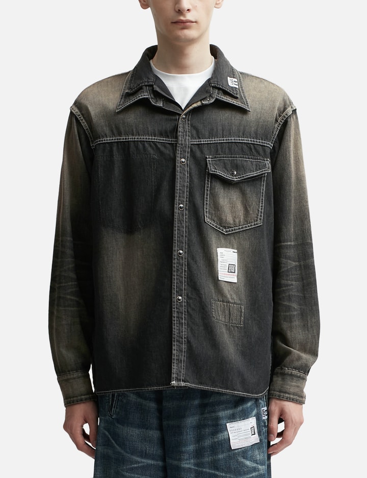 Maison Mihara Yasuhiro - Double Layered Denim Shirt | HBX - HYPEBEAST 為 ...