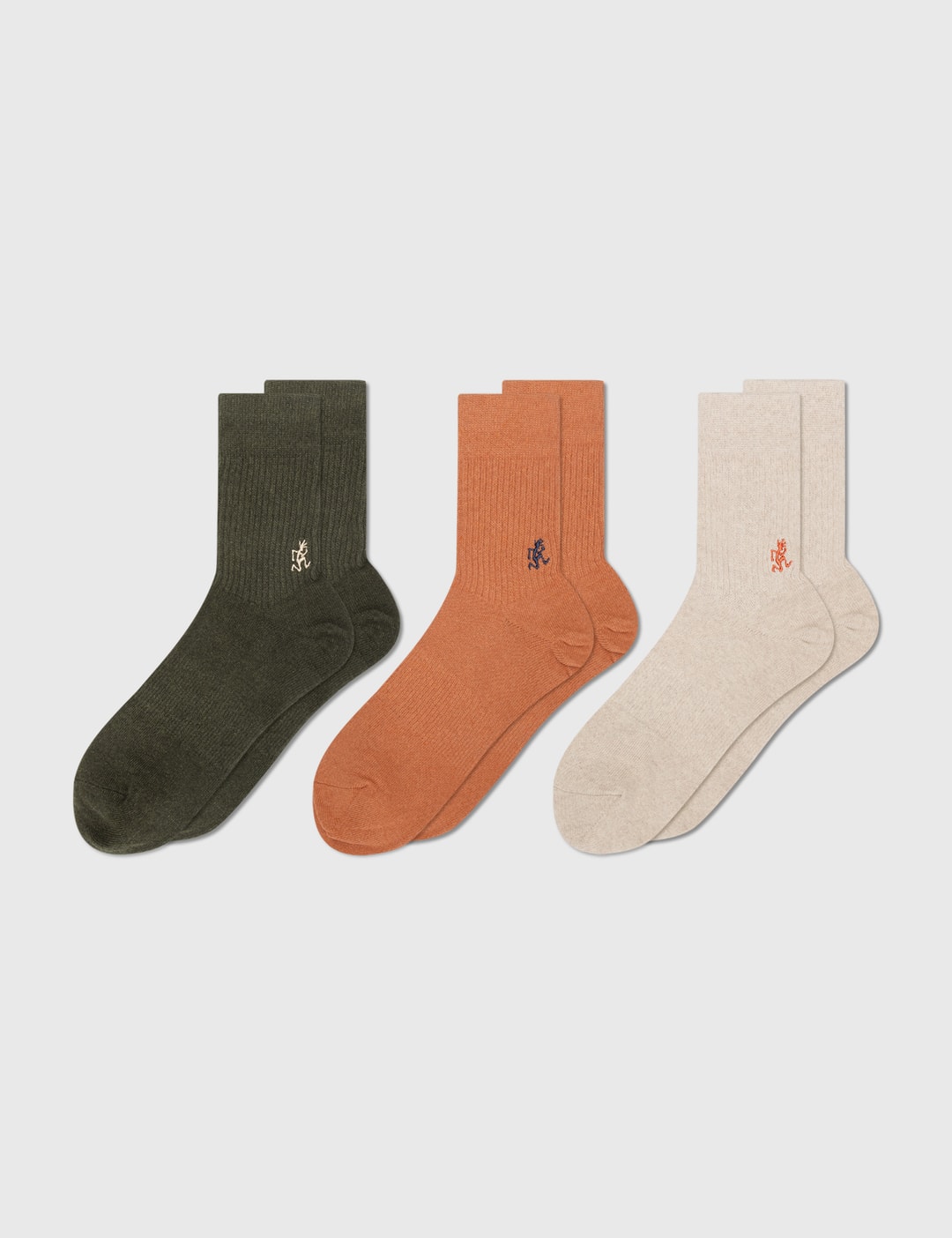 Gramicci - Basic Crew Socks (Set of 3) | HBX - Globally Curated Fashion and Lifestyle by Hypebeast