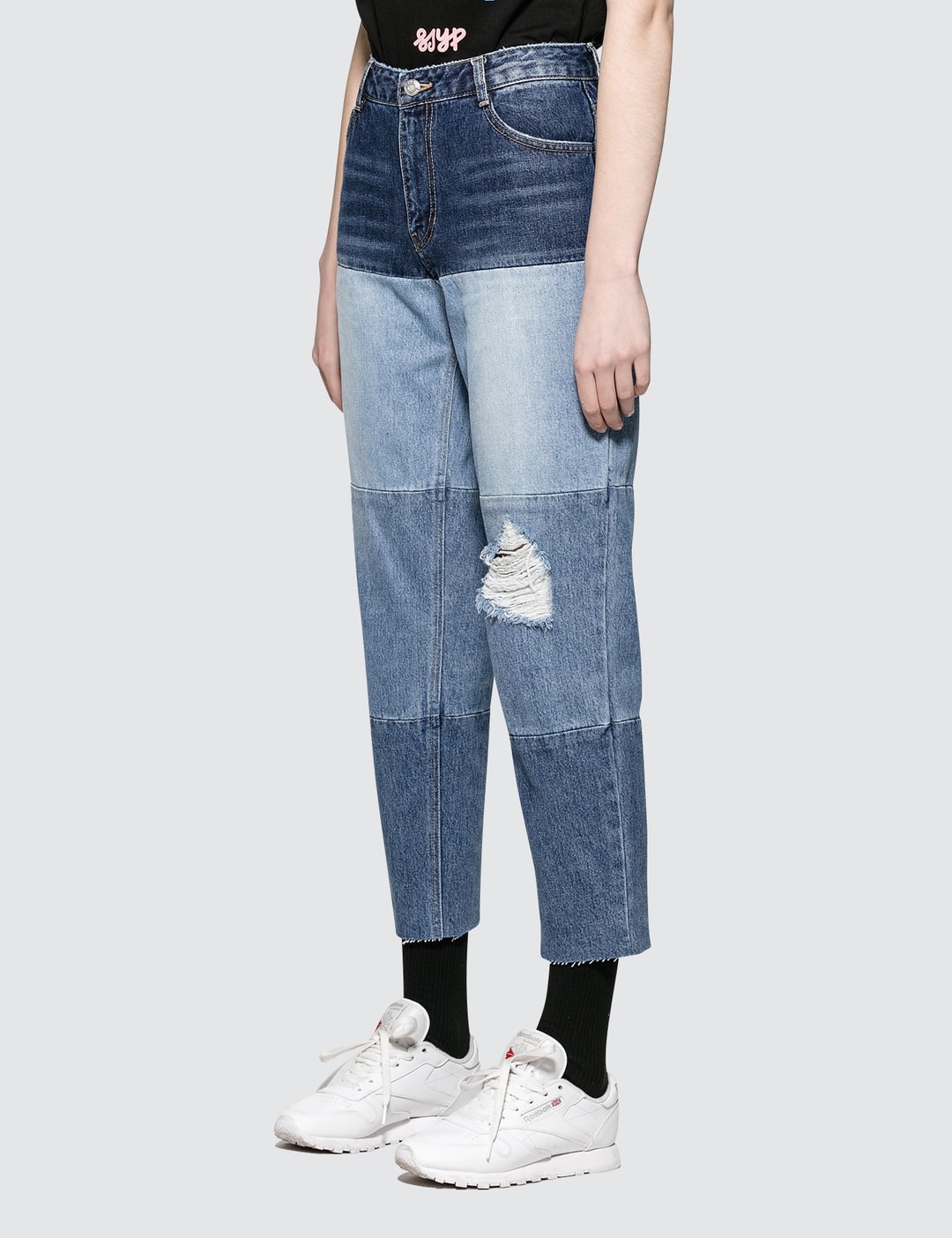 SJYP - Multi Tone Jeans | HBX - Globally Curated Fashion and Lifestyle ...