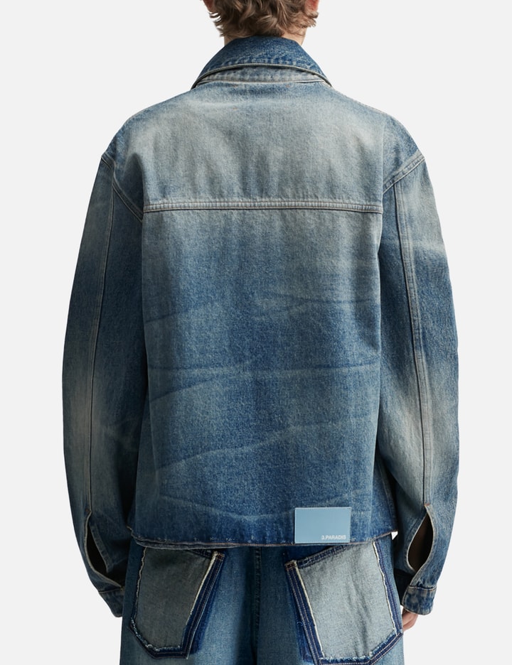 3.Paradis Freedom Doves Denim Jacket - 经典水洗牛仔工装夹克，宽松版型搭配独特圆领，展现当代街头优雅 ...