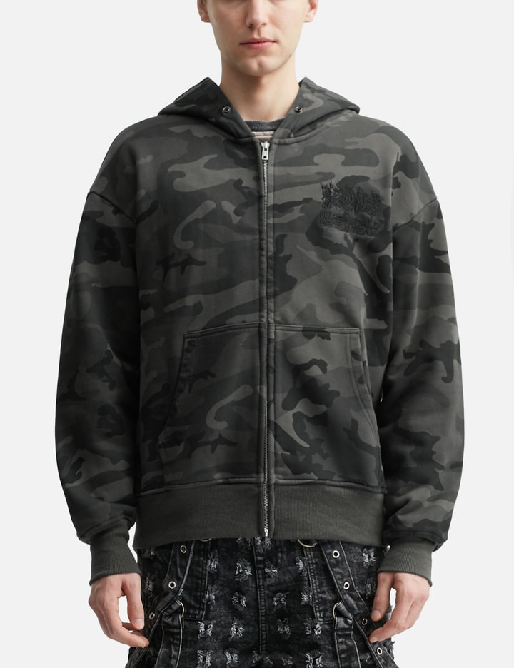 Reckless Scholars - Woodland Camo Zip Hoodie | HBX