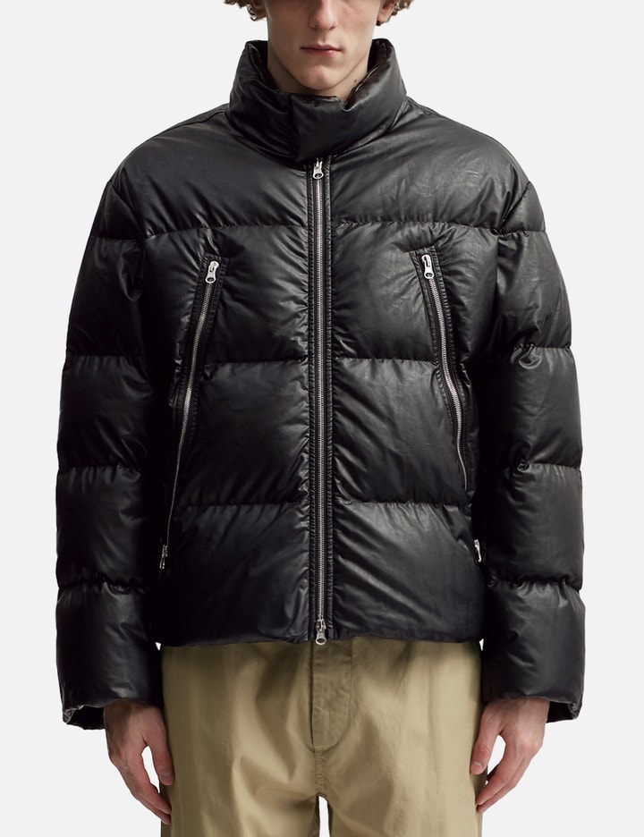MM6 Maison Margiela - Faux Leather Puffer Jacket | HBX - Globally ...
