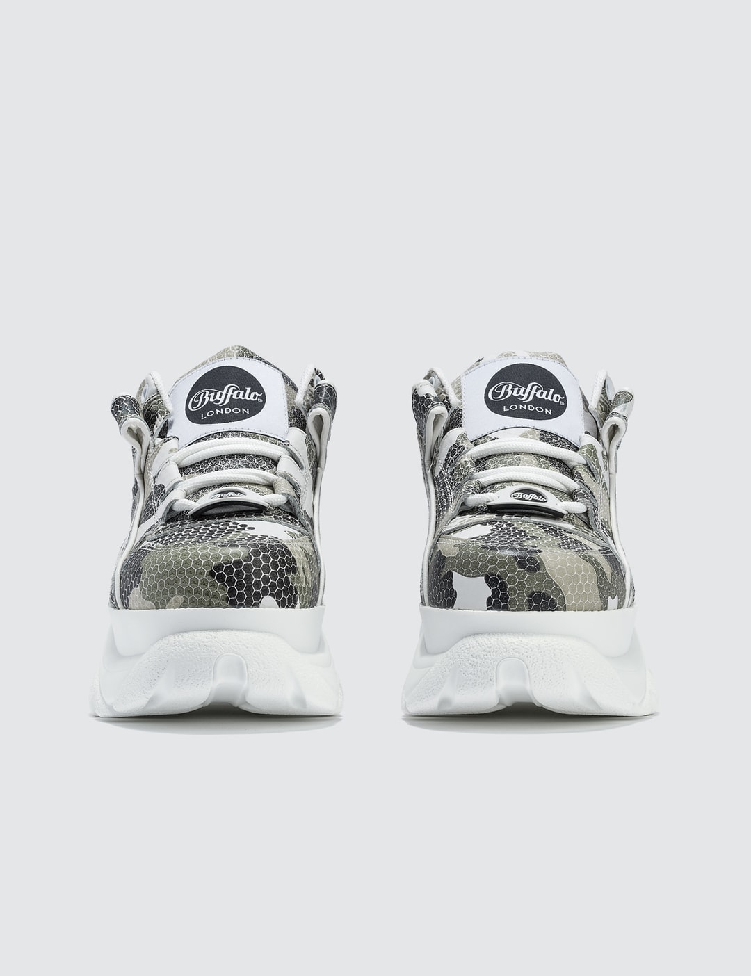 Buffalo London - Buffalo Classic White Low-top Camouflage Platform ...