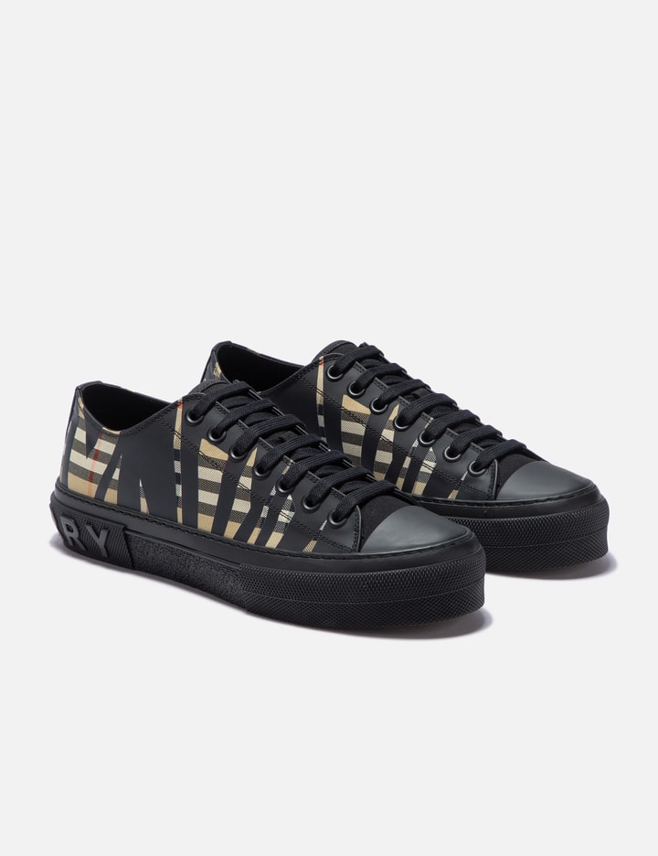 Burberry - Sliced Check Cotton Sneakers | HBX - Globally Curated ...