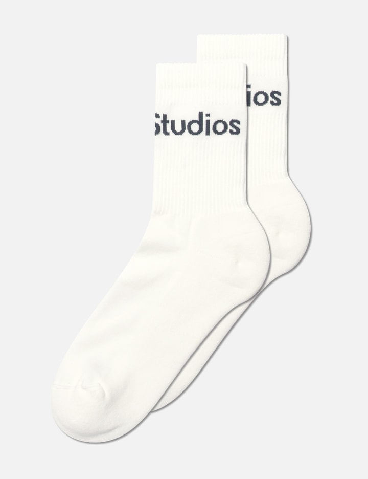 Acne Studios - Ribbed Logo Socks | HBX - HYPEBEAST 為您搜羅全球潮流時尚品牌