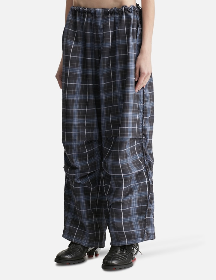Glowny Checkmate Track Pants - Checkered nylon track pants with ...