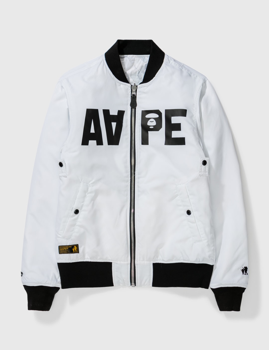 AAPE - AAPE REVERSIBLE BOMBER JACKET | HBX - Globally Curated Fashion ...