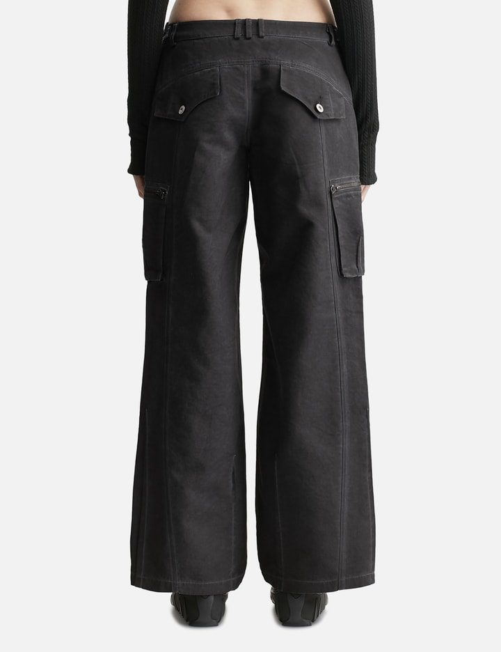 MYSTEPHENM VOL. 3.0 Dyed Low Rise Pants - Black garment-dyed wide-leg ...