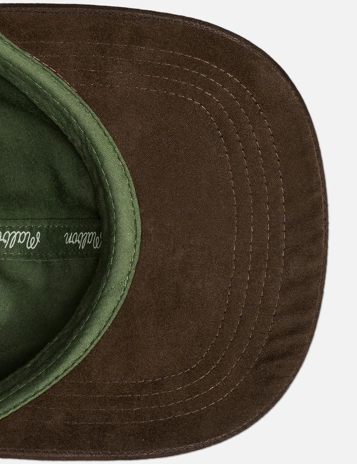 Malbon Golf M Script Dad Hat - casquette en laine olivine, sangle daim ...