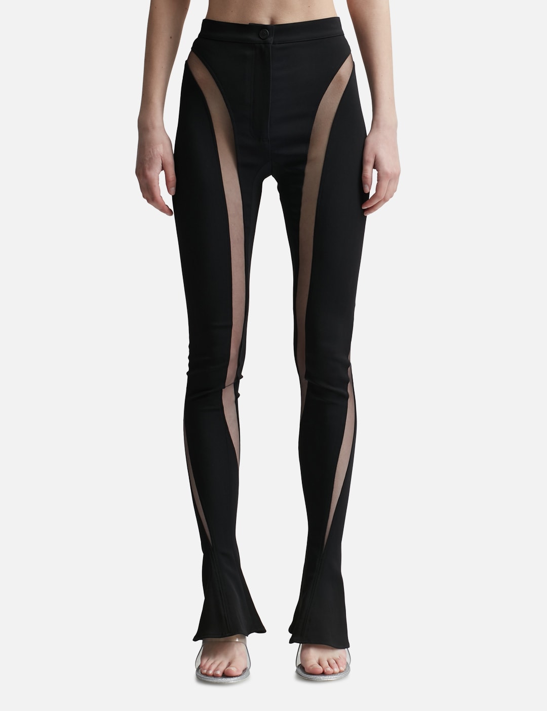 Mugler - Sheer Black Illusion Pants | HBX