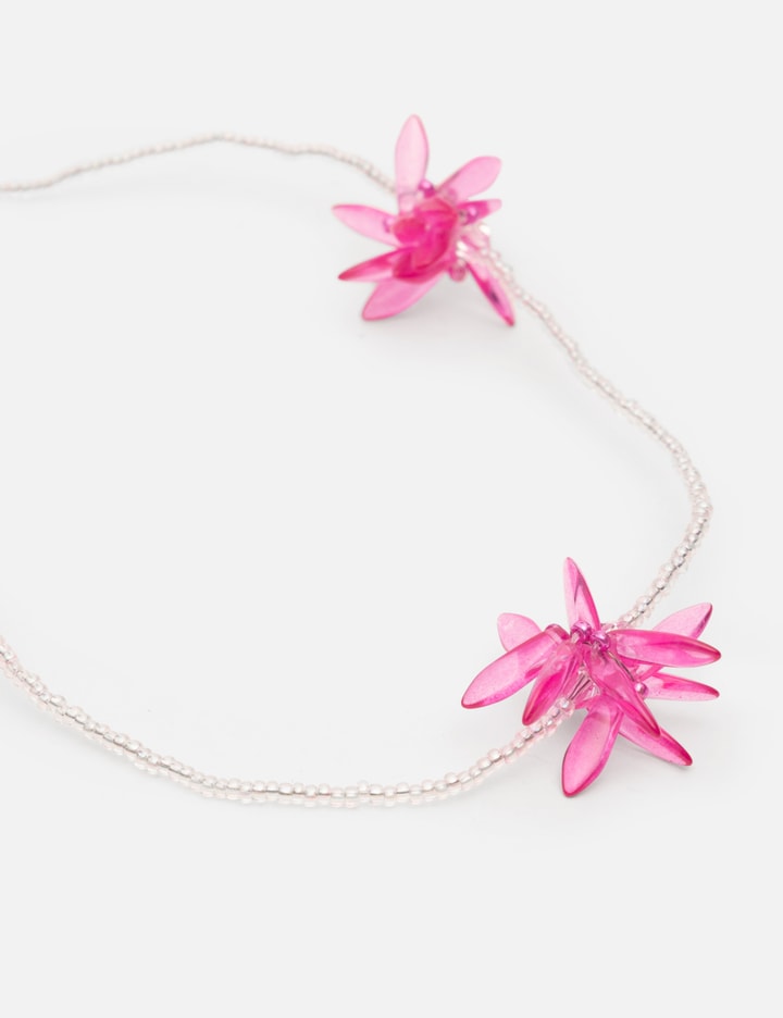 Helena Thulin Funiculus Beaded Chain - 法國製粉紅串珠花飾頸鏈，水晶與黃銅精緻手工 | HBX