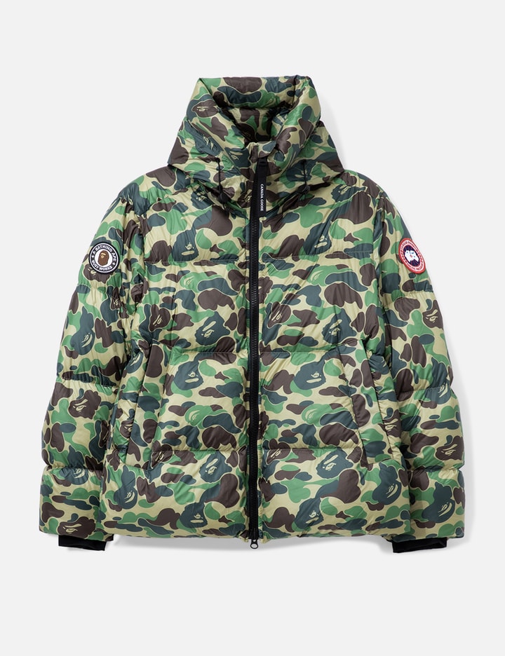 BAPE Canada Goose ABC Camo Crofton Puffer - Camo puffer, minor sleeve ...