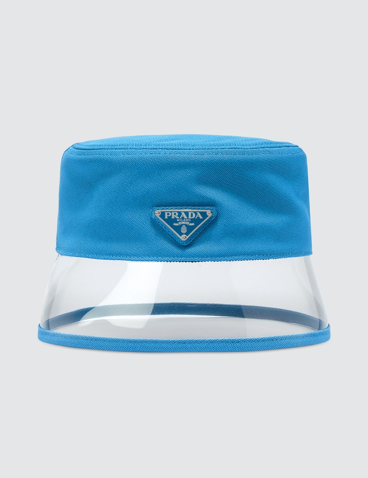 Prada - PVC Brim Bucket Hat in Blue | HBX