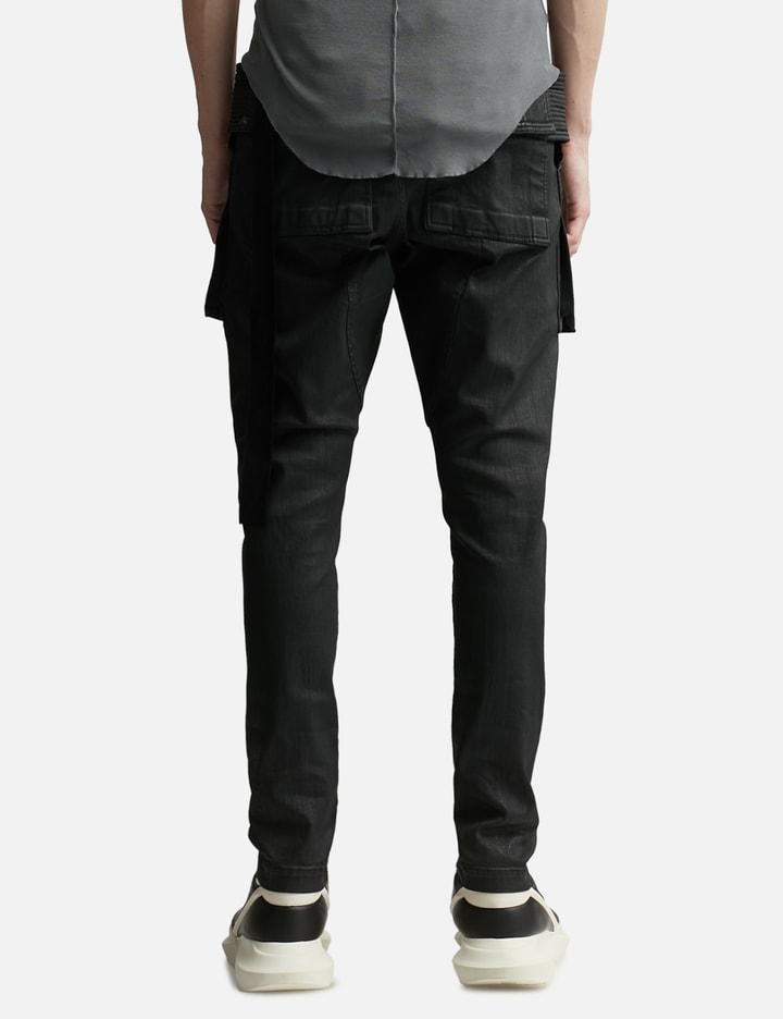 Rick Owens Drkshdw - WAXED STRECH DENIM CREATCH CARGO DRAWSTRING | HBX