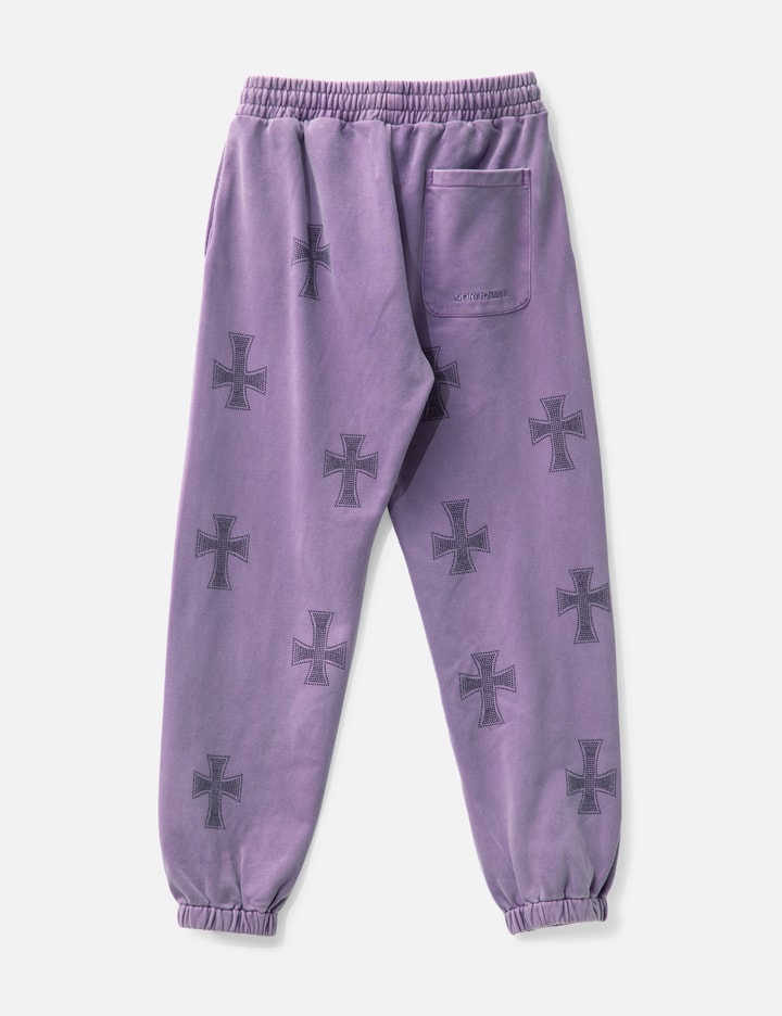 UNKNOWN - Washed Purple Black Rhinestone Jogger | HBX