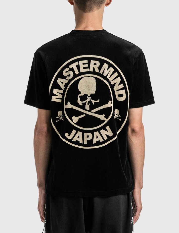 Mastermind Japan - Circle Logo Bleached Velour T-shirt | HBX - Globally ...
