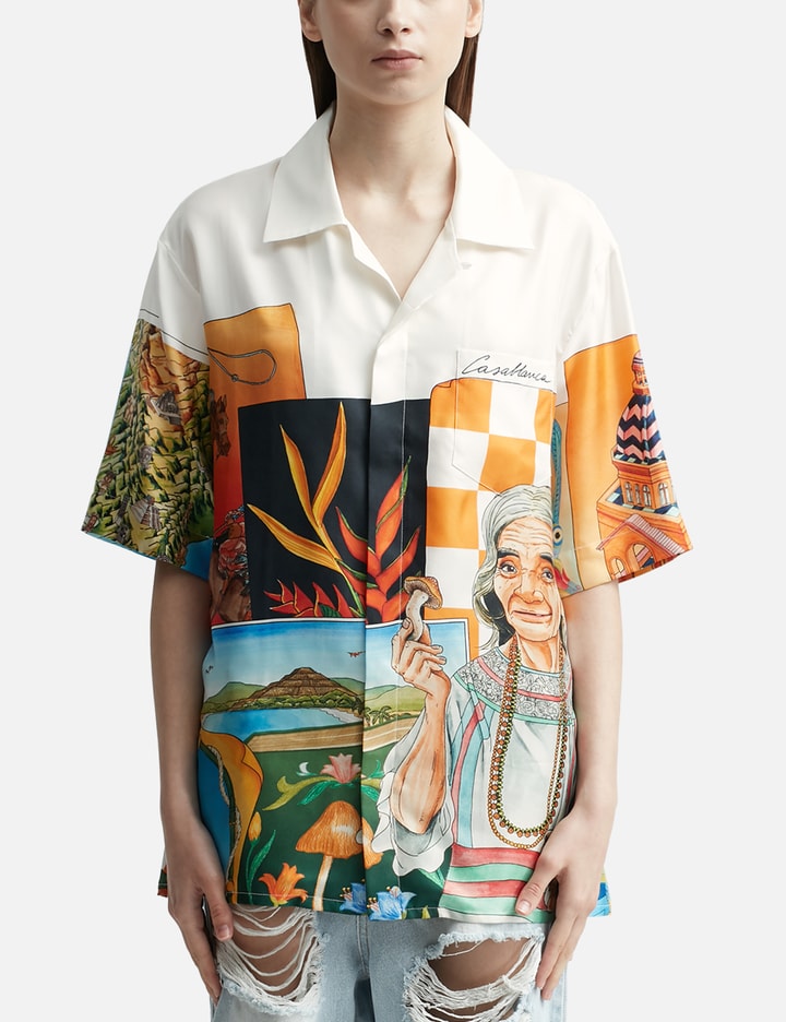 Casablanca - Unisex CUBAN COLLAR SHORT SLEEVE SHIRT | HBX - Globally ...