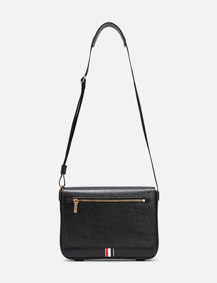 Thom Browne - Pebble Grain Leather Reporter Bag | HBX