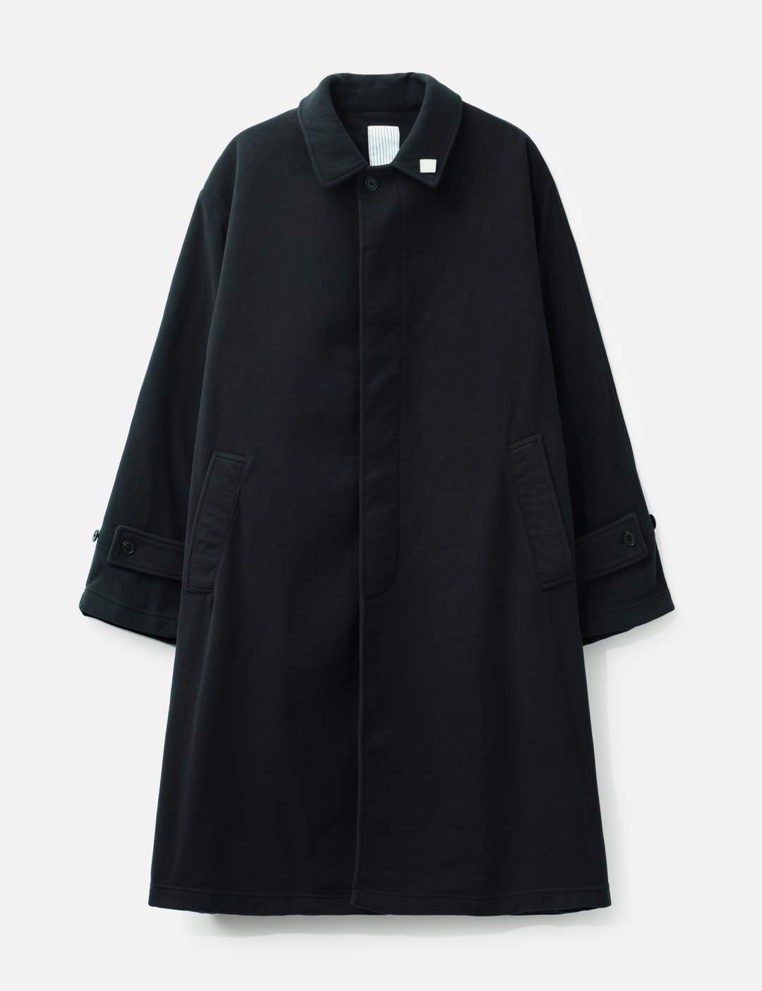 Stripes For Creative Super Big Polyester Long Coat - Oversized black ...